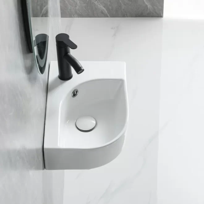 Custom Wall Mounted Bathroom Sink, Small Ceramic Basin Bulk