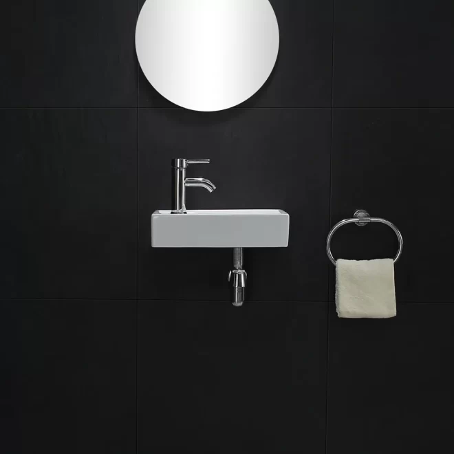 Custom Small Wall Mounted Sink, Ceramic Bathroom Sink Bulk